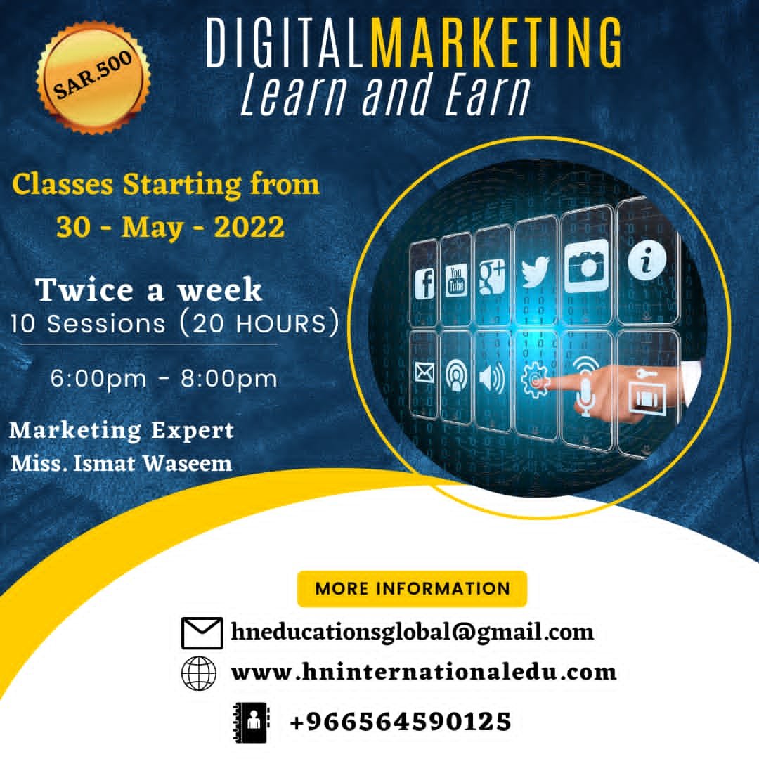 Digital Marketing Course Flyer – HN International Edu